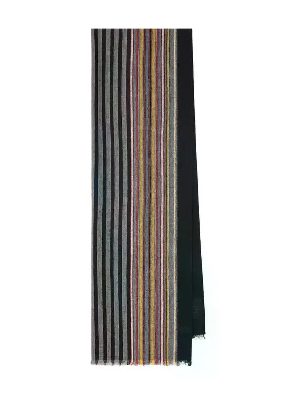 Paul Smith Striped Scarf - Black