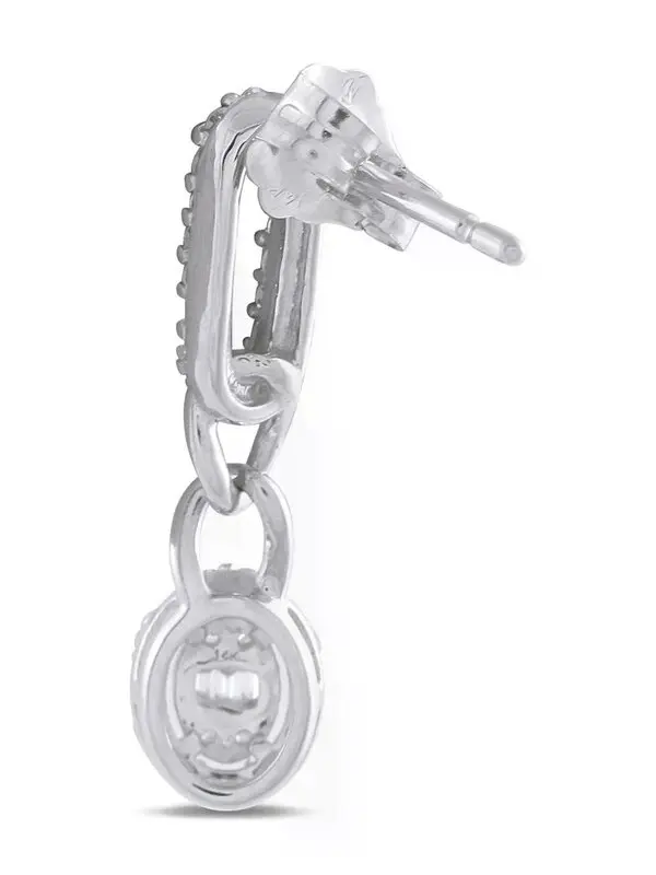 LB EXCLUSIVE 14k White Gold Diamond Drop Earrings - Silver