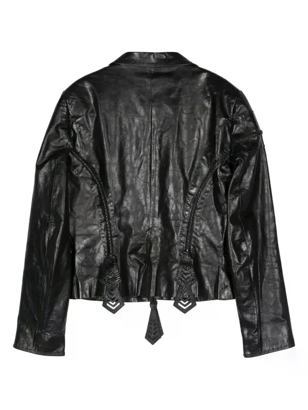 Fendi 2000s Whipstitch Leather Jacket
