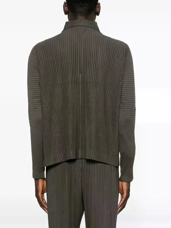 Issey Miyake Zip-up Pleated Top - Green