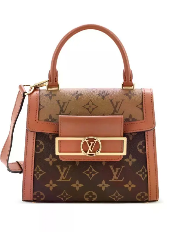 LOUIS VUITTON Dauphine Capitale Shoulder Bag Reverse Monogram Canvas
