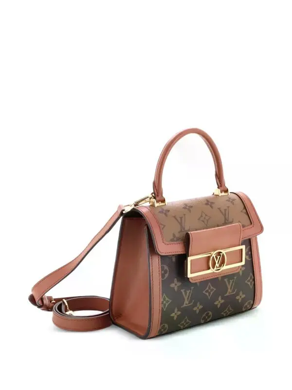 LOUIS VUITTON Dauphine Capitale Shoulder Bag Reverse Monogram Canvas