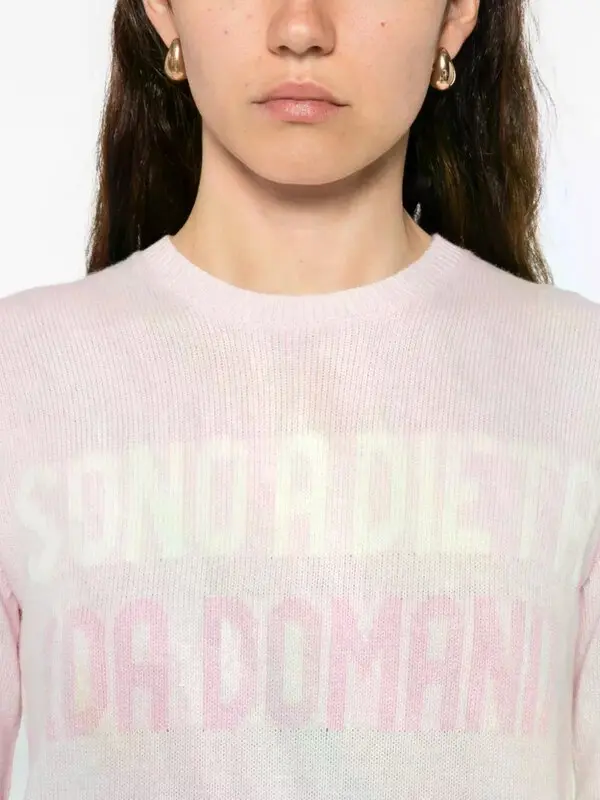 MC2 SAINT BARTH Lettering Ribbed Knit Jumper