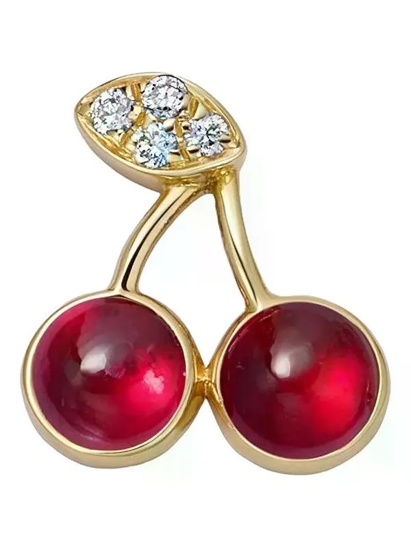 Loquet 18k Yellow Cherry Pick Diamond Charm - Gold