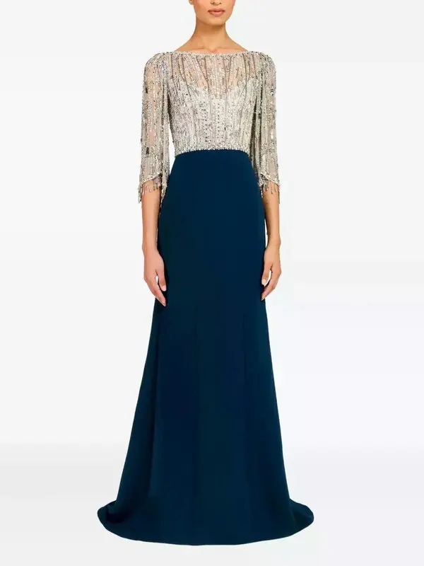Jenny Packham Wanderlust Sequin-embellished Maxi Dress - Blue