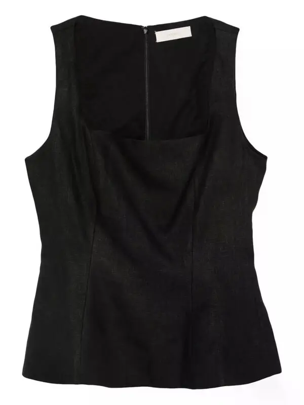 Faithfull The Brand Mina Square-neck Top - Black