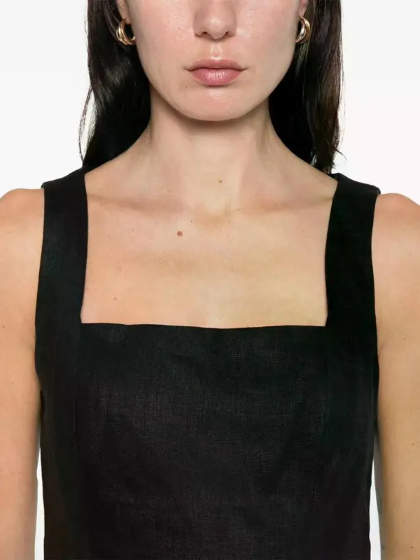 Faithfull The Brand Mina Square-neck Top - Black