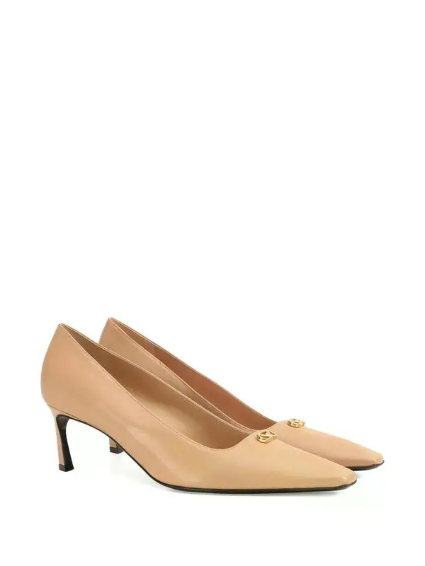 SERGIO ROSSI 60mm Surge Leather Pumps - Neutrals