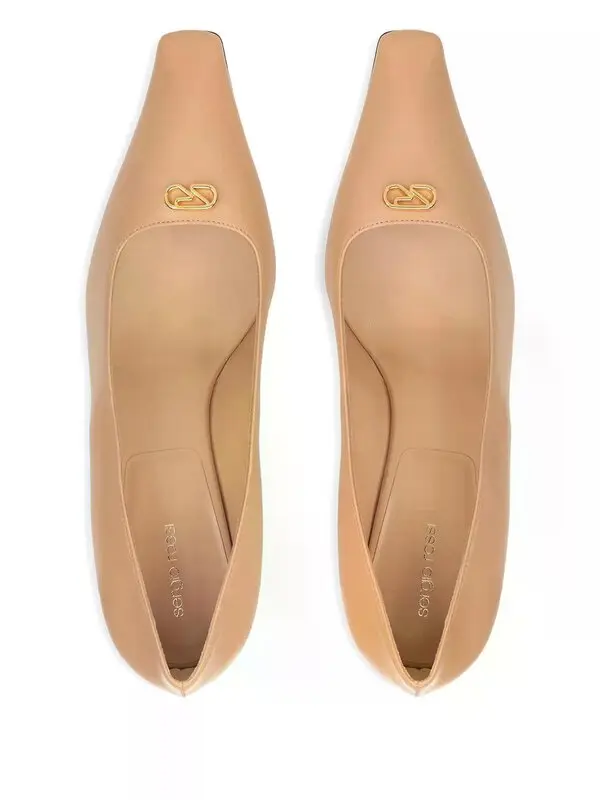 SERGIO ROSSI 60mm Surge Leather Pumps - Neutrals