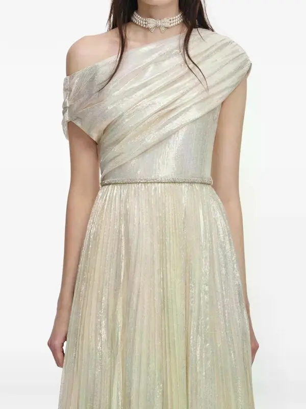 SELF-PORTRAIT Pleated Maxi Dress