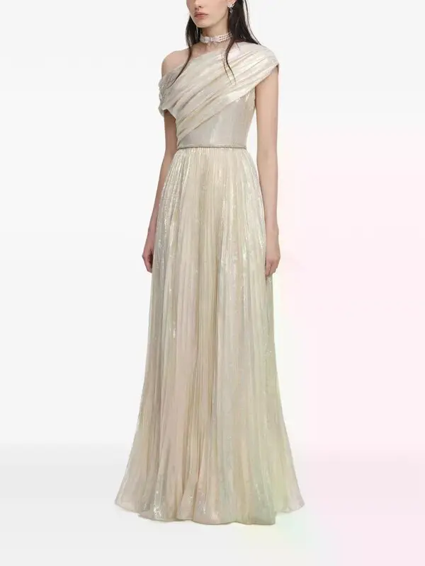 SELF-PORTRAIT Pleated Maxi Dress
