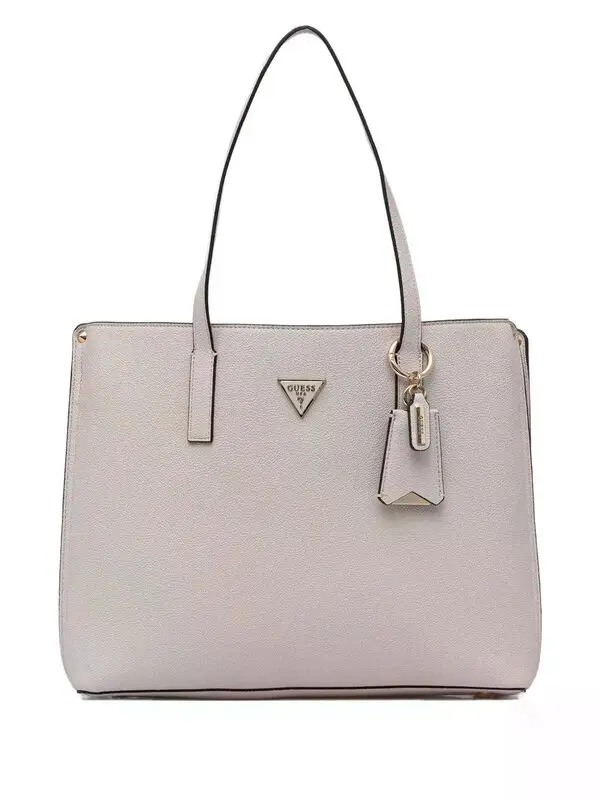 Guess Meridian Ii Triangle-logo Tote Bag - Neutrals
