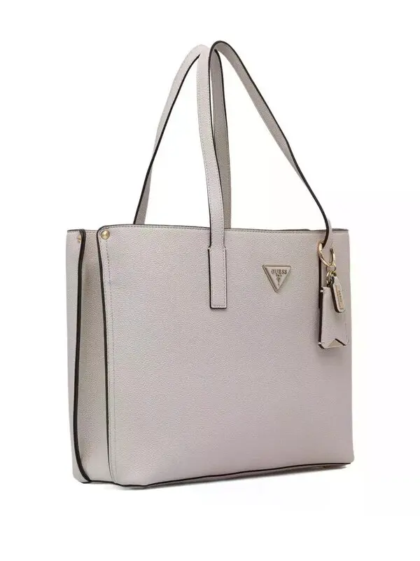 Guess Meridian Ii Triangle-logo Tote Bag - Neutrals