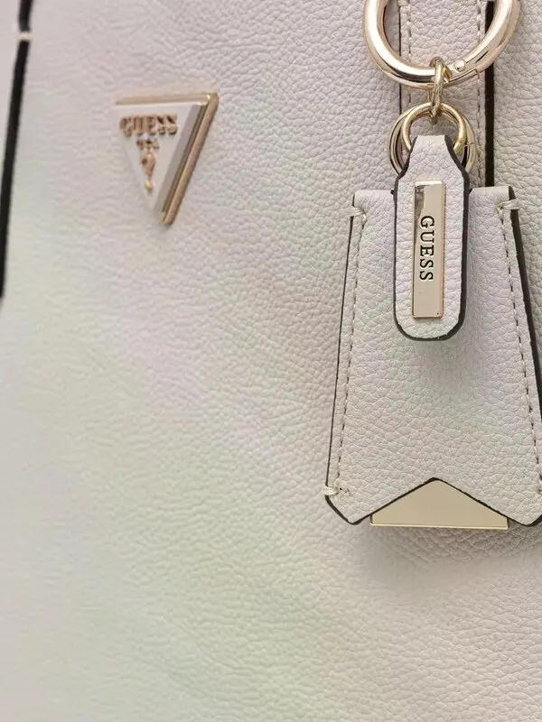 Guess Meridian Ii Triangle-logo Tote Bag - Neutrals