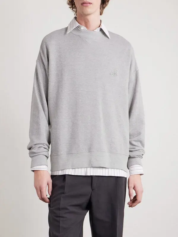 THE ELDER STATESMAN Cotton And Cashmere-blend Sweater