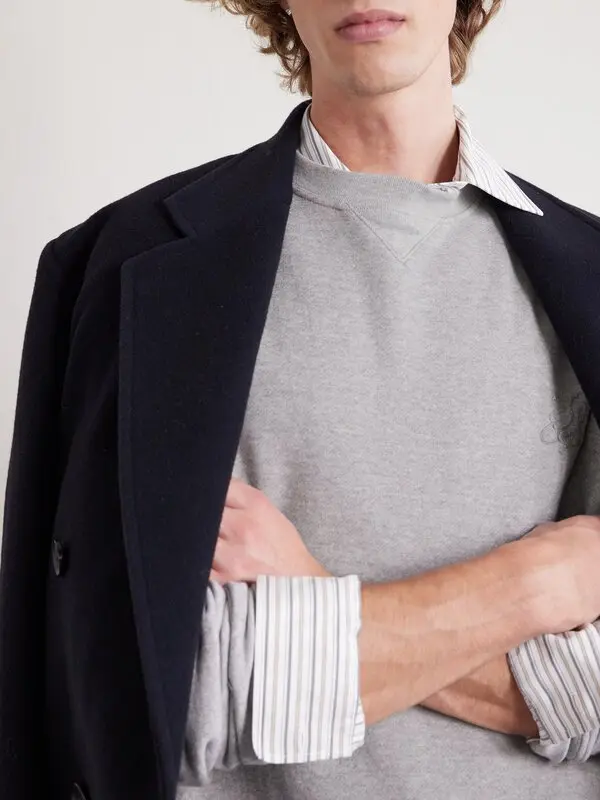 THE ELDER STATESMAN Cotton And Cashmere-blend Sweater