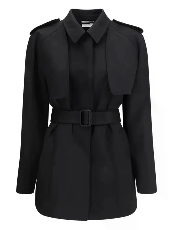 THE ROW Usuaia Detachable Sleeves Belt Jacket - Black