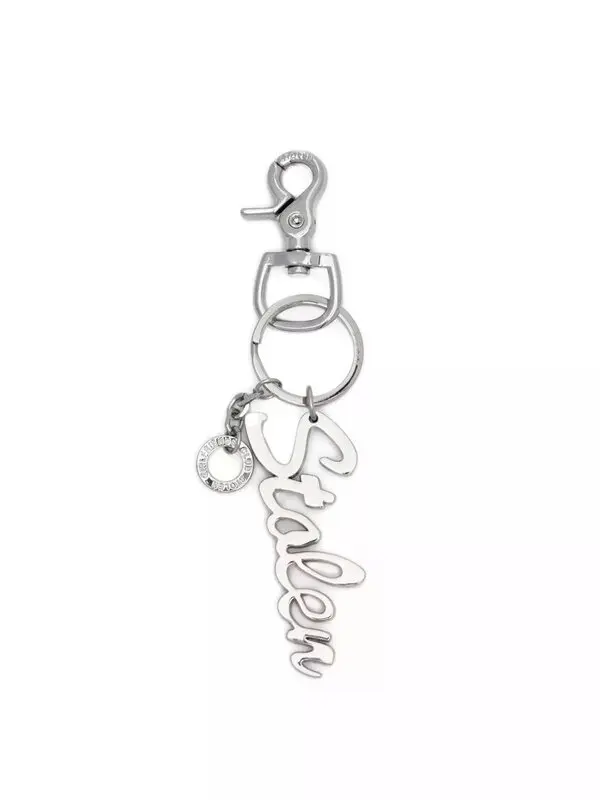 STOLEN GIRLFRIENDS CLUB Script Keyring - Silver