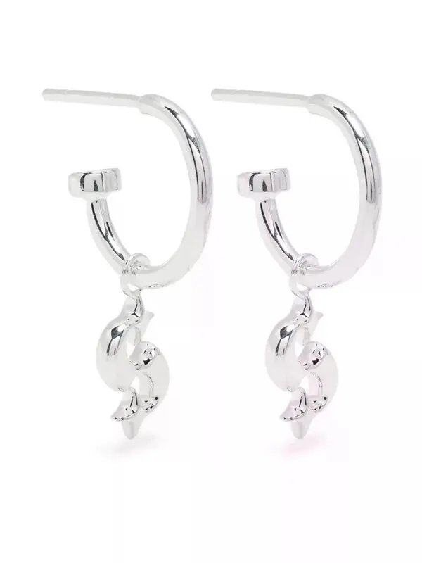 STOLEN GIRLFRIENDS CLUB Hidden Heart Anchor Earrings - Silver