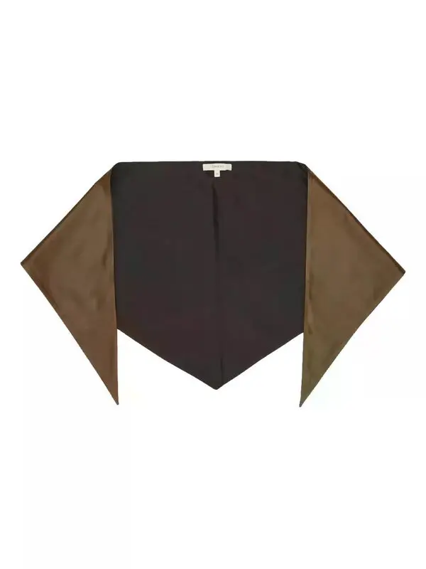 LEMAIRE Leather Triangle Scarf - Brown