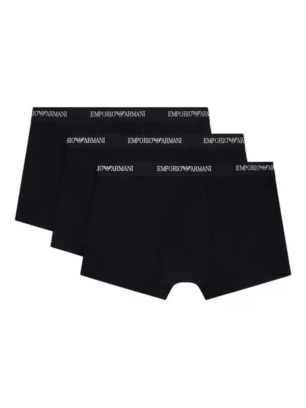 Emporio Armani Contrasting-waistband Boxers - Black