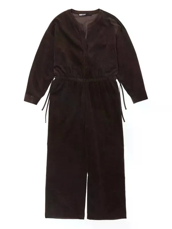 Bimba Y Lola Corduroy Jumpsuit With Drawstring - Brown