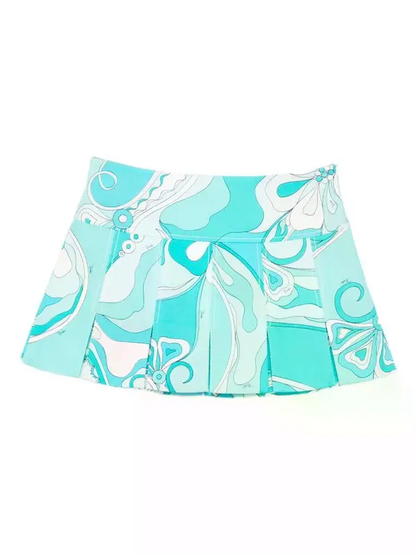 Emilio Pucci Printed Pleated Mini Skirt
