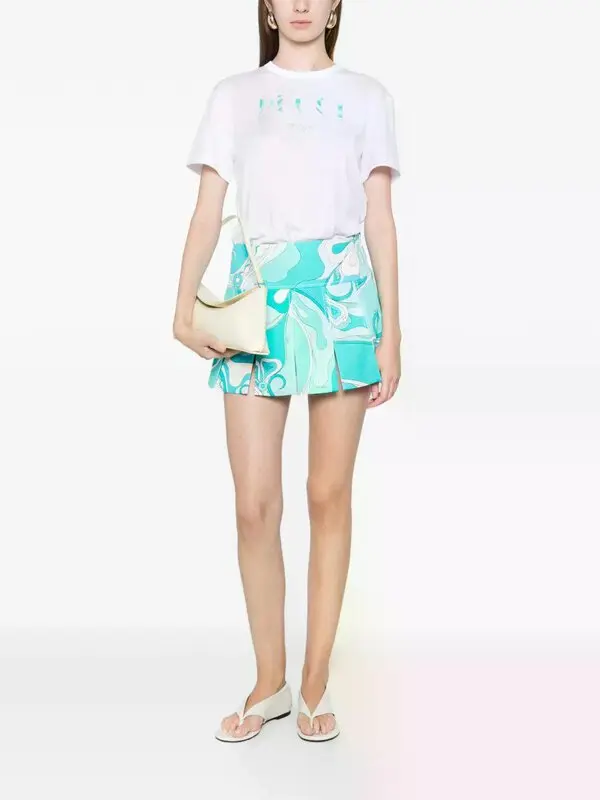 Emilio Pucci Printed Pleated Mini Skirt