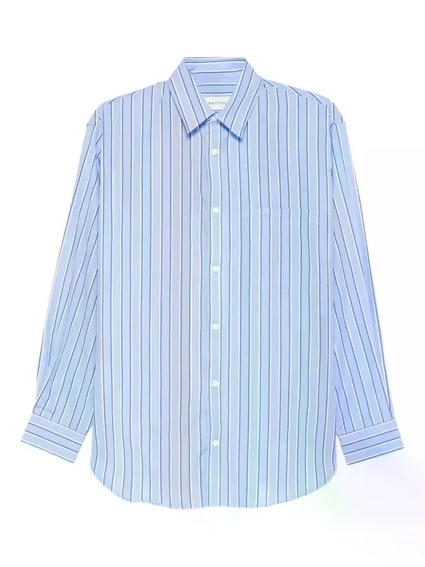 Matteau Striped Classic Shirt - Blue