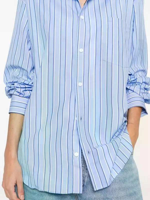 Matteau Striped Classic Shirt - Blue