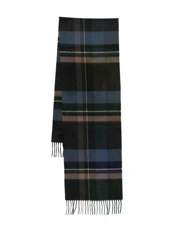 BEGG X CO Fringed Checked Scarf - Black