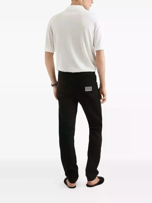 Dolce & Gabbana Crest-appliqué Polo Shirt - White