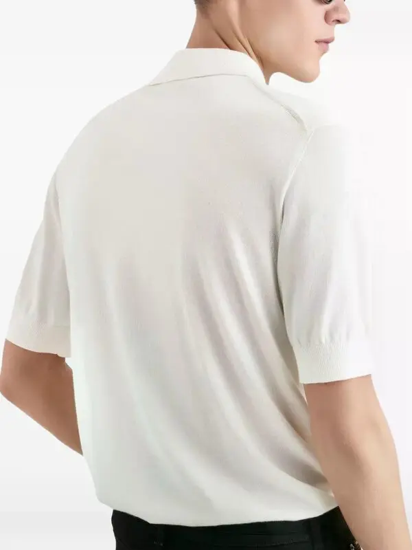 Dolce & Gabbana Crest-appliqué Polo Shirt - White