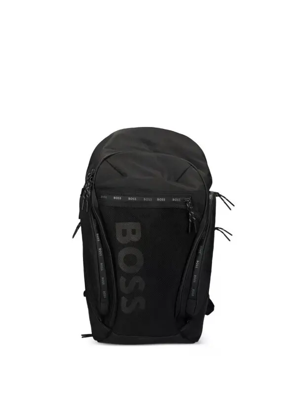 BOSS Logo-detail Backpack - Black