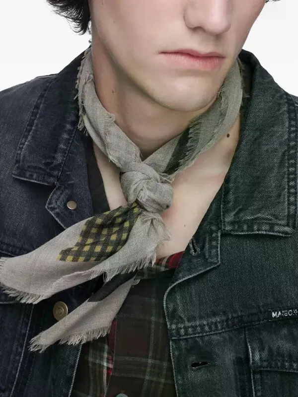 MAISON MARGIELA Frayed-edge Checked Scarf