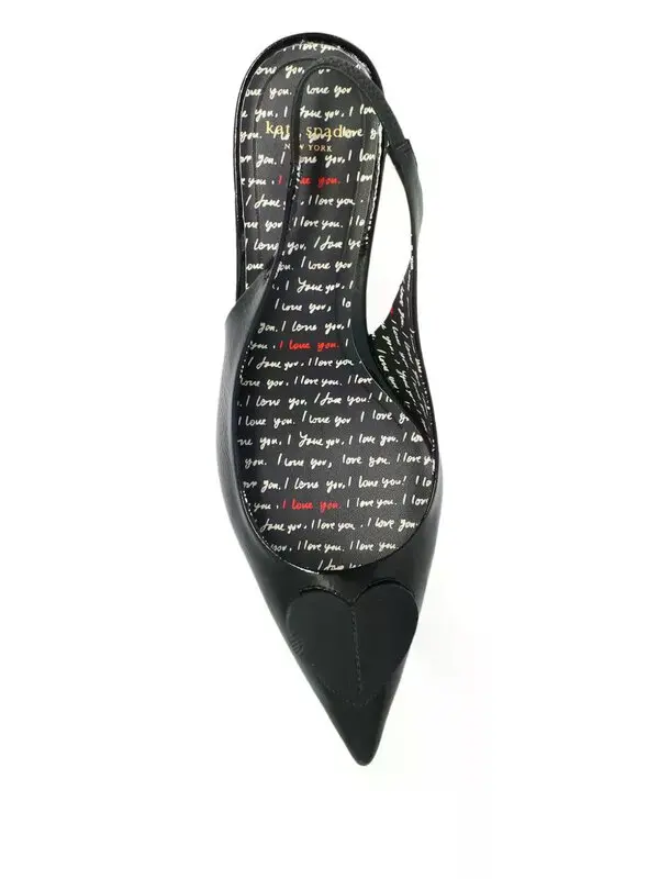 Kate Spade New York 60mm Lover Heart-detailed Heels - Black