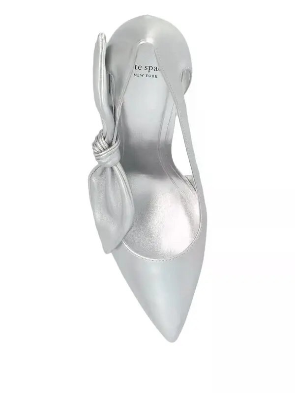 Kate Spade New York 89mm Bunnie Bow-detailed Pumps - Silver