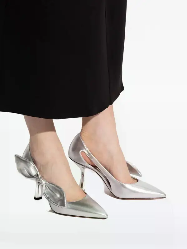 Kate Spade New York 89mm Bunnie Bow-detailed Pumps - Silver