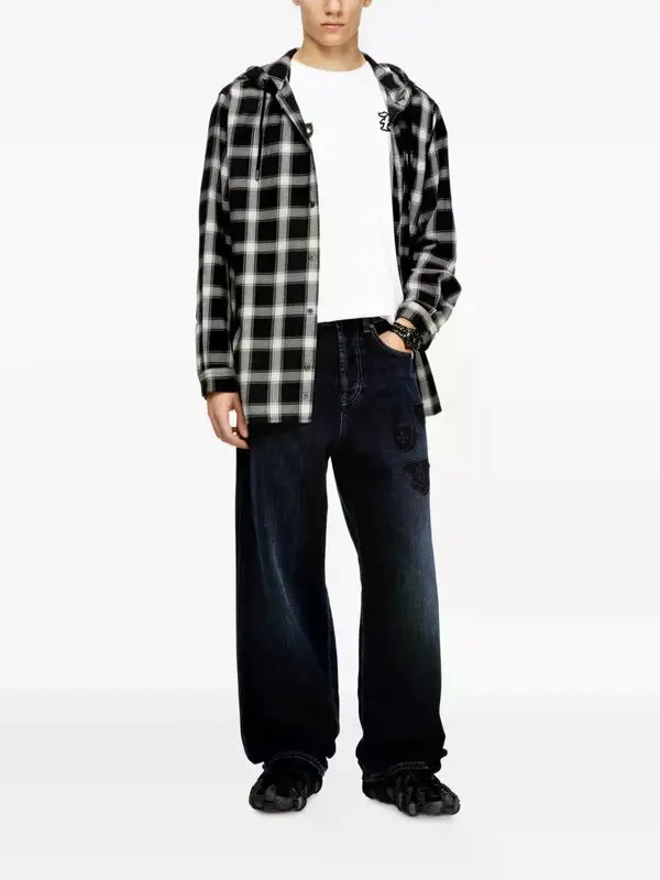DIESEL® 2001 D-macro Jeans With Embroidered Patches - Blue