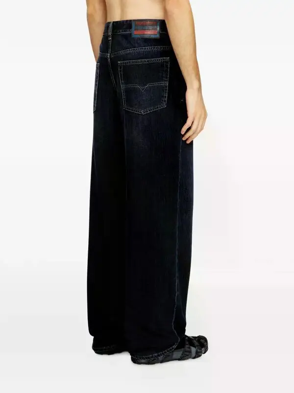 DIESEL® 2001 D-macro Jeans With Embroidered Patches - Blue
