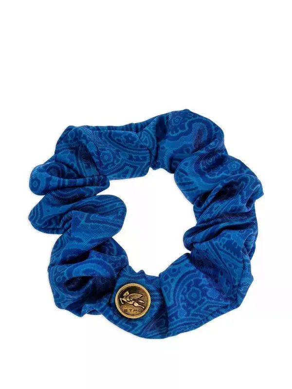 Etro Paisley-motif Hair Scrunchie - Blue