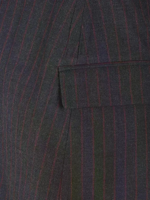 GANNI Pinstripe Belted Mini Skirt