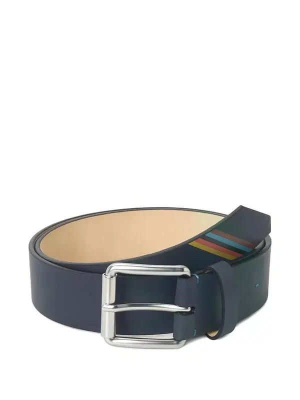 Paul Smith Leather Belt With Stripe Detail