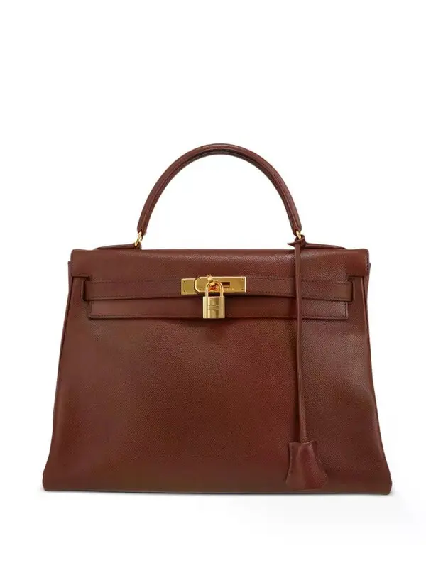 Hermès 1996 Kelly 32 Courchevel Leather Tote Bag - Brown