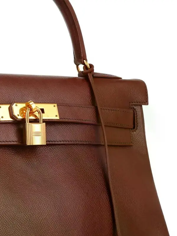 Hermès 1996 Kelly 32 Courchevel Leather Tote Bag - Brown