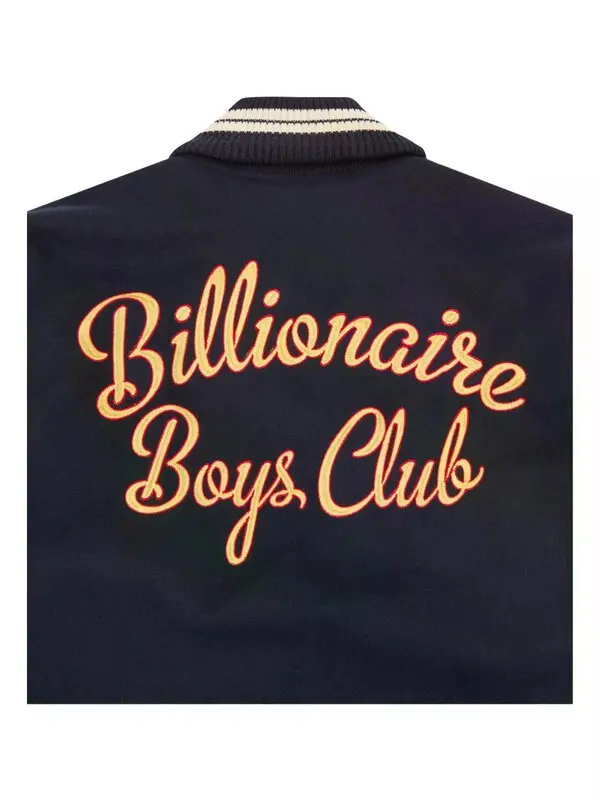 BILLIONAIRE BOYS CLUB Fanfare Script Embroidered Bomber Jacket - Blue