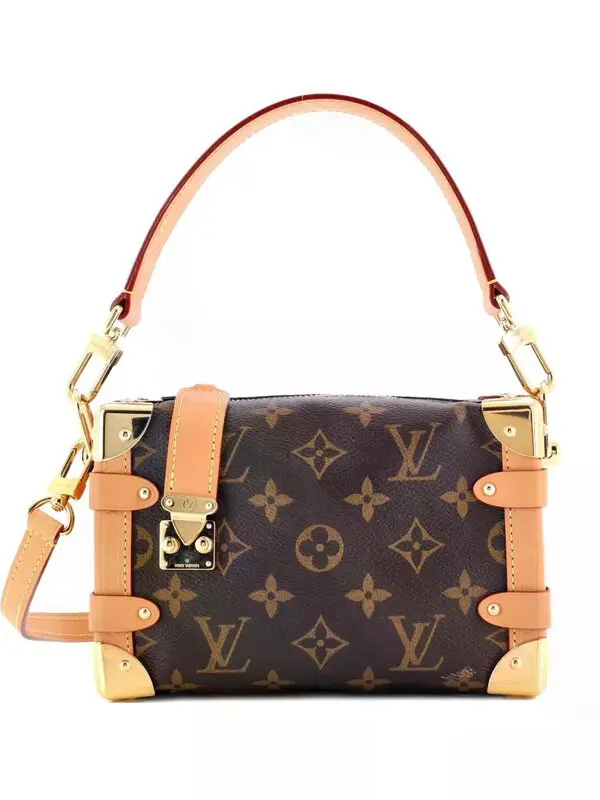 LOUIS VUITTON Side Trunk Handbag Monogram Canvas Pm