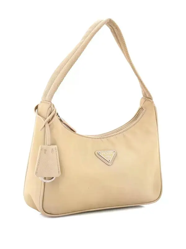 Prada Re-edition 2000 Tessuto Mini Hobo Bag - Neutrals