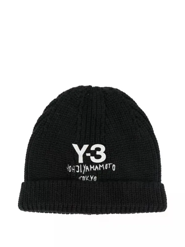 Y3 Embroidered Logo Beanie