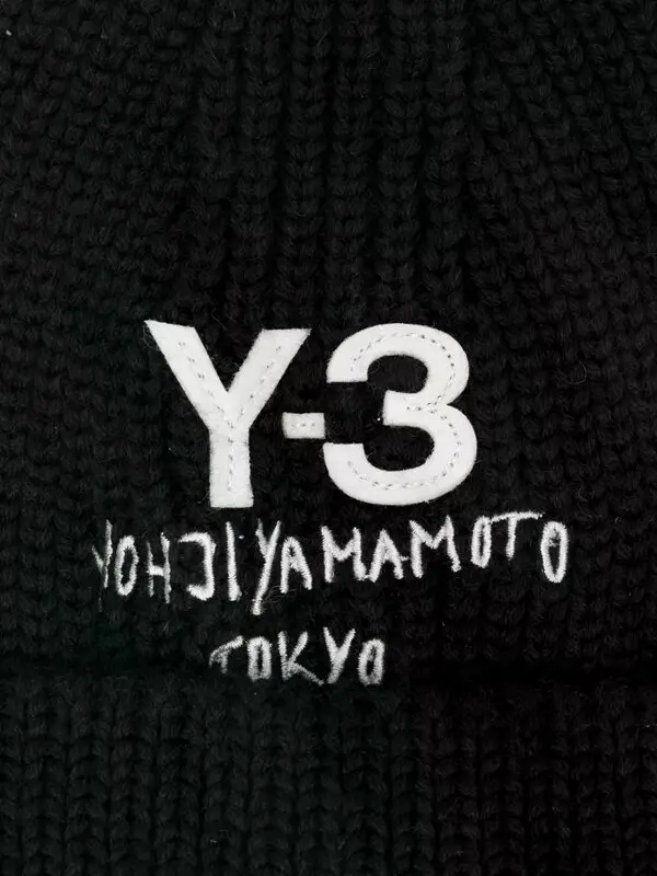 Y3 Embroidered Logo Beanie